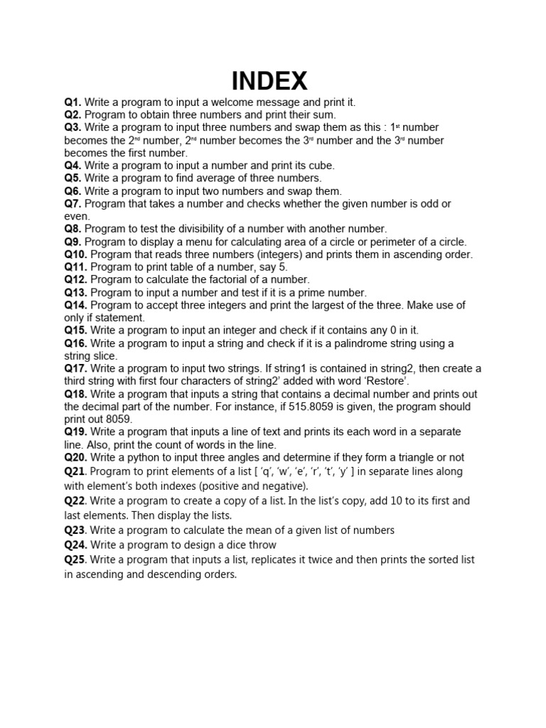 25 Programs | PDF | Numbers | String (Computer Science)