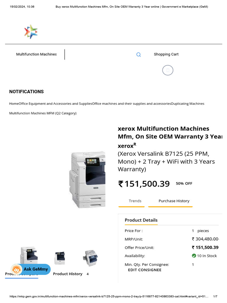 Government Buyers: Xerox Machines | PDF | Office Work | Computing