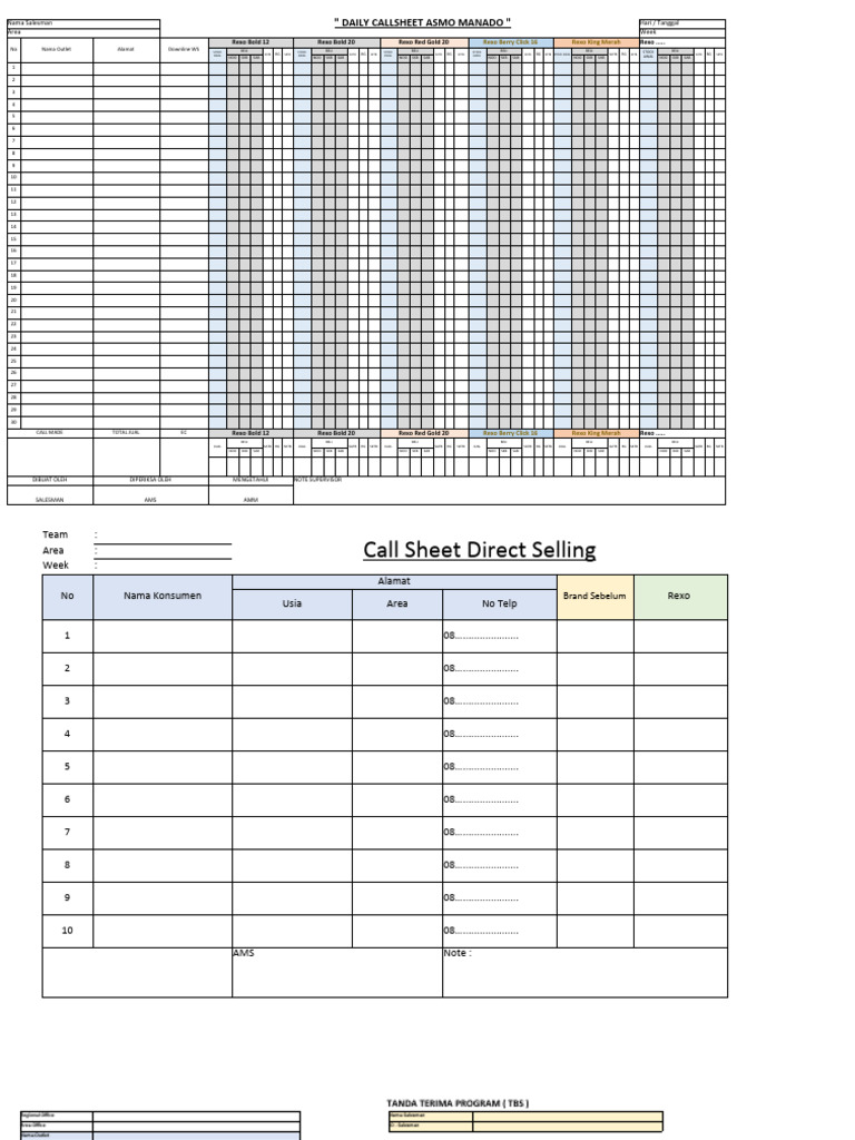 CallSheet Sept 2023 | PDF