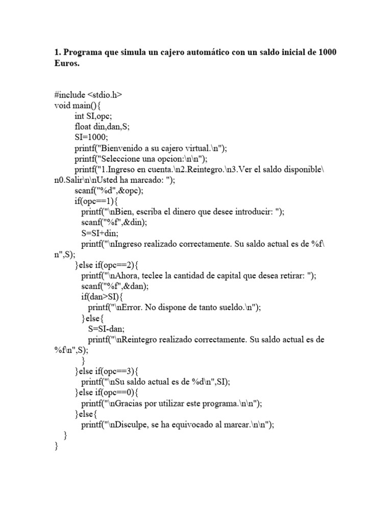 Ejercicios 2° Parcial | PDF | Logaritmo | Flujo de control