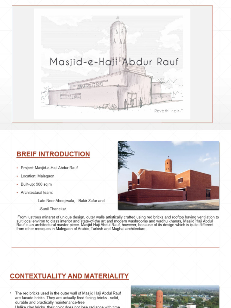 Masjid-e-Haji Abdur Rauf | PDF | Mosque | Roof