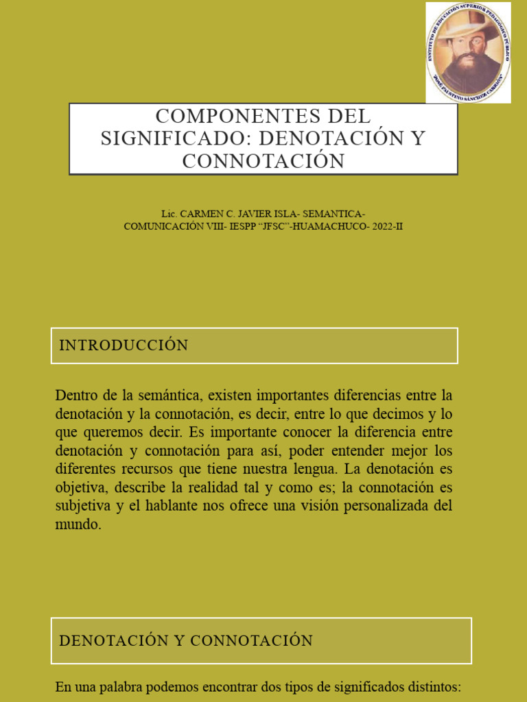 Ponentes Del Significado | PDF | Connotación | Palabra