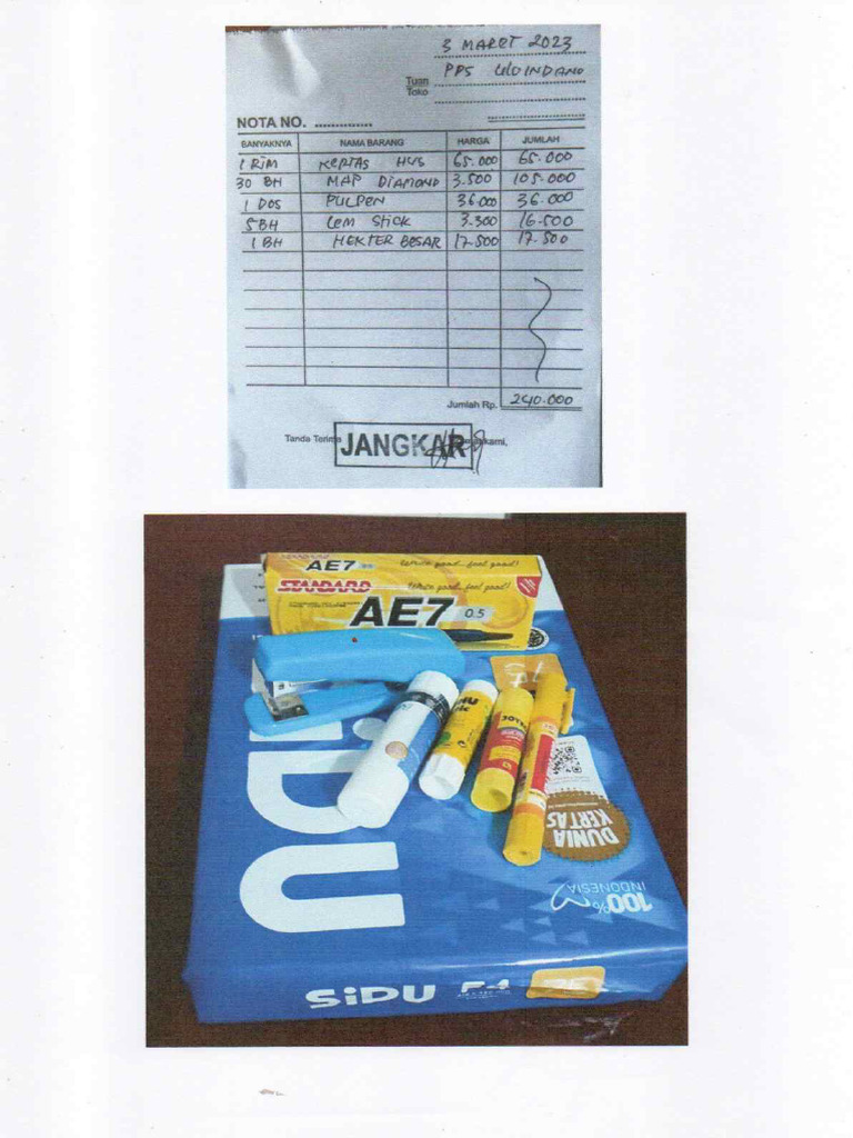 07 Bukti Belanja Atk 3 Maret2023 | PDF