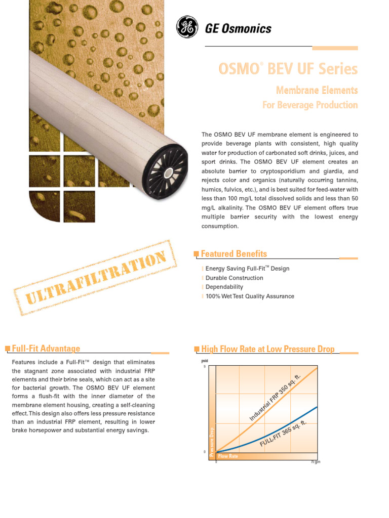 BEV UF Membranes | PDF | Membrane | Chemical Engineering