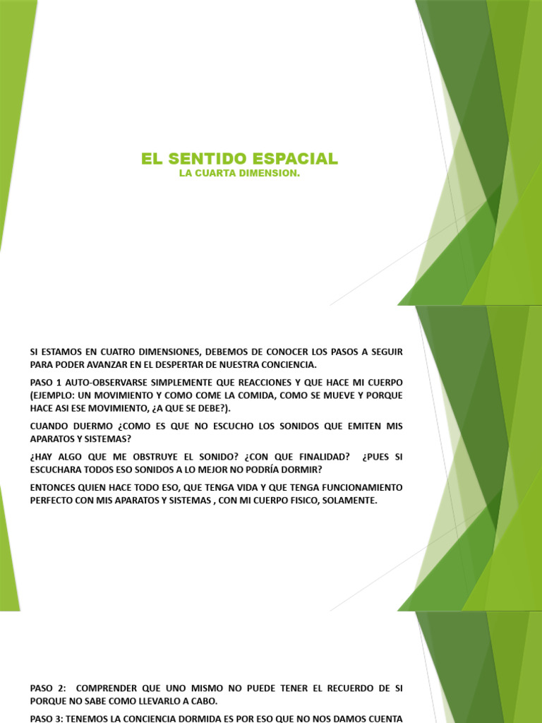 El Sentido Espacial | PDF