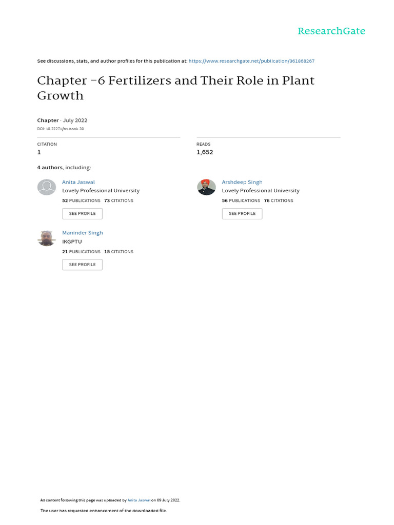 Chapter Merged | PDF | Fertilizer | Soil