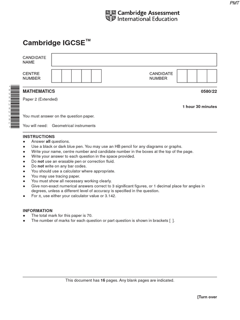 June 2021 (v2) QP - Paper 2 CIE Maths IGCSE | PDF | Circle | Numbers
