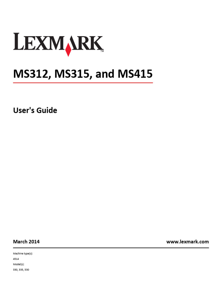 lexmark-ms415dn-laser-printer-manual-de-usuario | PDF | Wi Fi ...