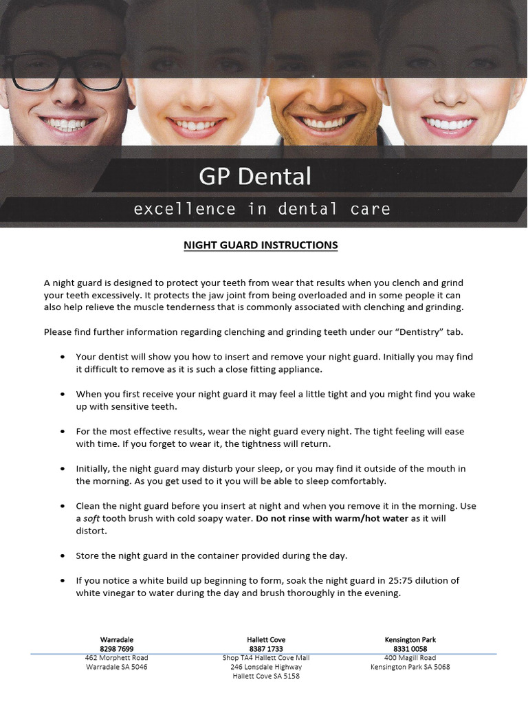 Night Guard Instructions 1 | PDF