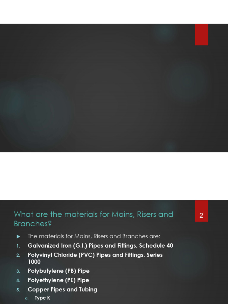 Module 4 - Plumbing Materials (Water Supply) - Supplement | PDF | Pipe (Fluid Conveyance) | Valve