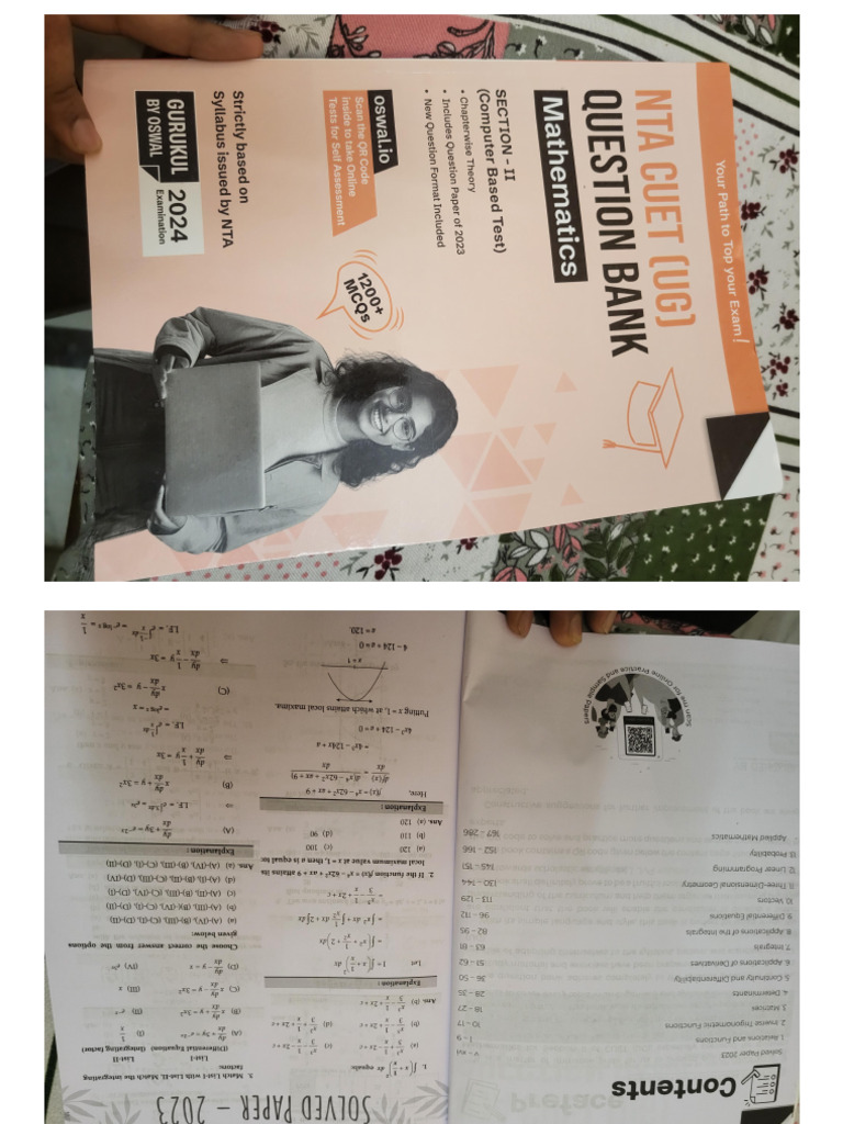 Oswal Mathematics CUET UG 2024 | PDF