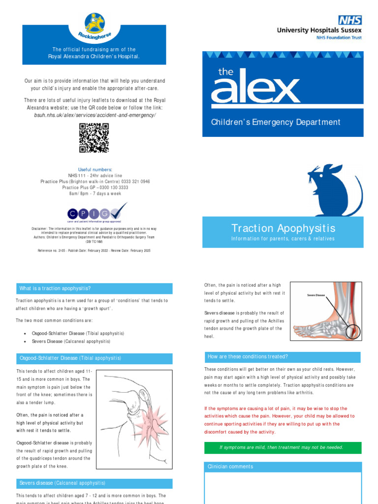 Traction Apophysitis The Alex | PDF | Medical Specialties | Causes Of Death