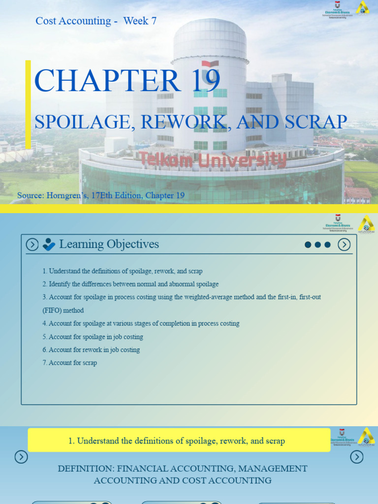 Cost Accounting: Spoilage & Rework | PDF | Scrap | Inventory