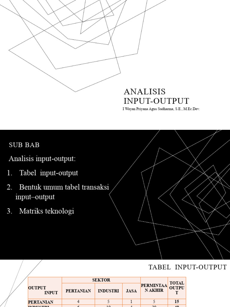Analisis Input Output | PDF | Metode & Bahan Ajar