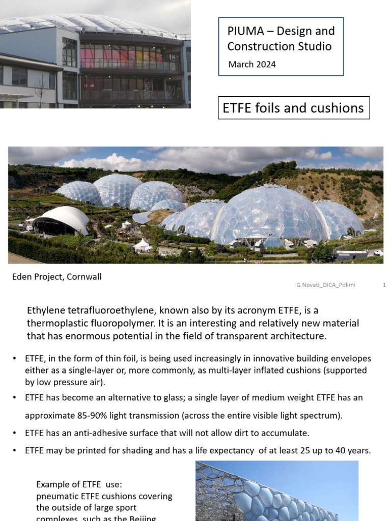 ETFE Foils - March2024 | PDF | Thermoplastic | Polymers