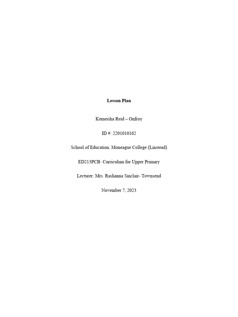 Lesson Plan CUP ASGN 2 | PDF | Magnet | Force