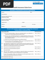 Declaration of Good Health Form | PDF | Life Insurance | Insurance