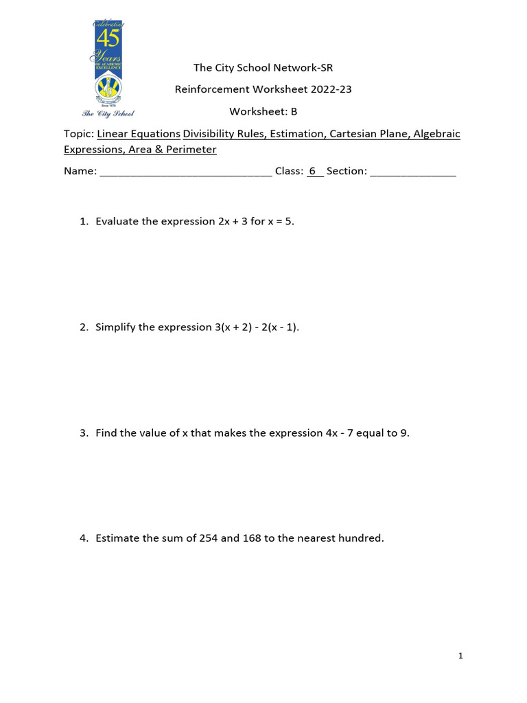 Grade 6 Work Sheet B | PDF | Teaching Methods & Materials