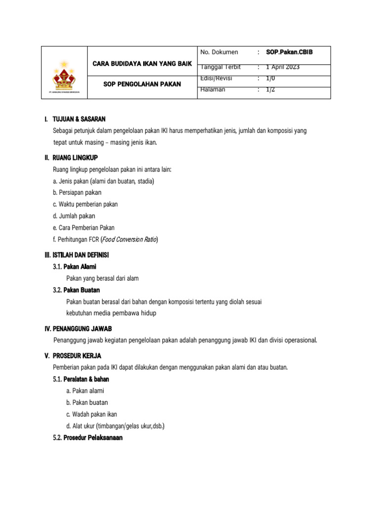 Sop Cbib Pt. Ans | PDF | Kesehatan Holistik | Sains & Matematika