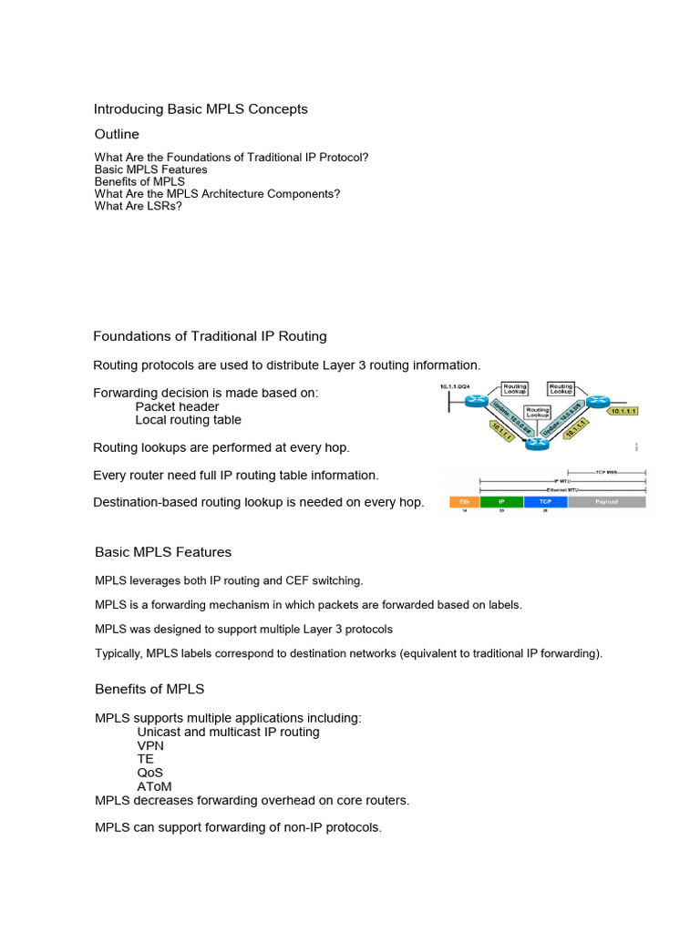 Introducing Basic MPLS Concepts | PDF | Computers