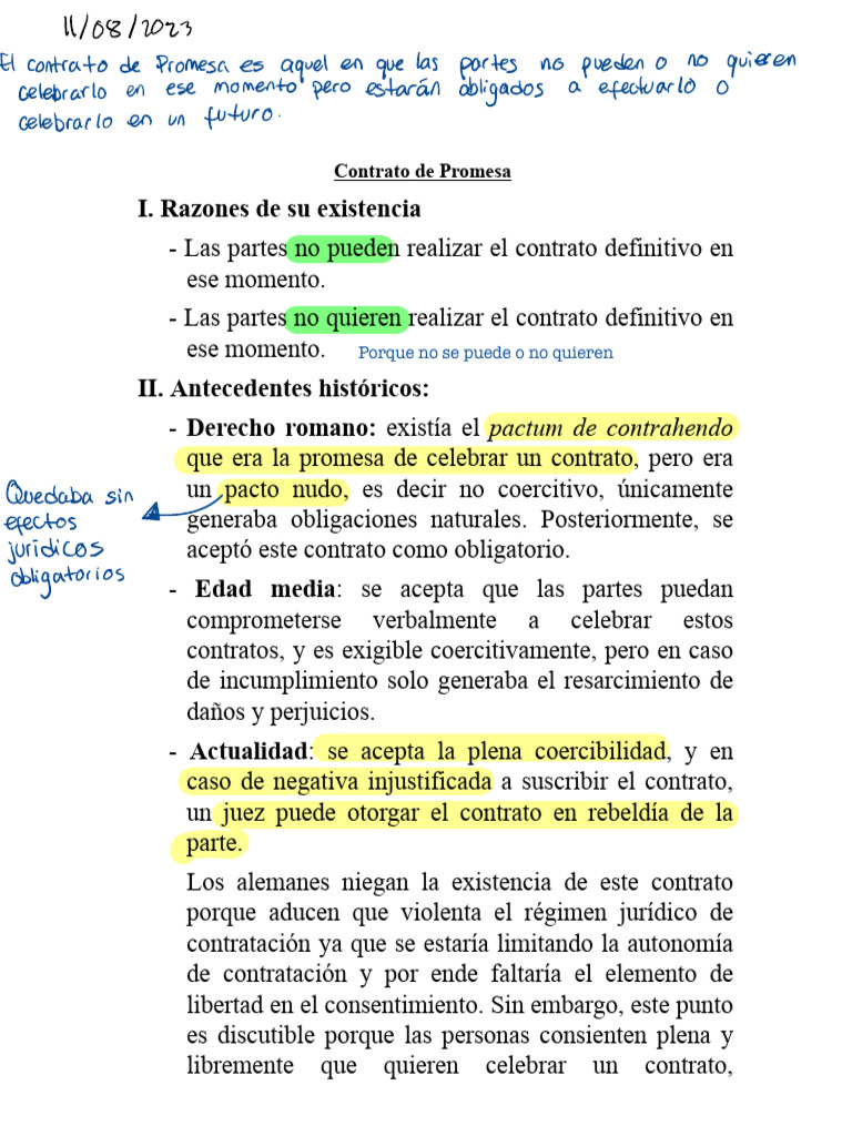 Contrato de Promesa: Guía Completa | PDF | Ley común | Derecho civil ...