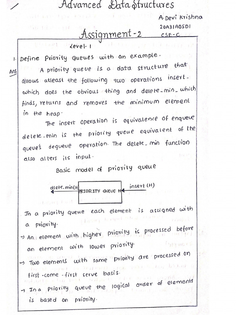 ADS Assignment 2 Set 1 | PDF