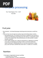 Fruit Juice Processing Steps Explained | PDF | Juice | Diet & Nutrition