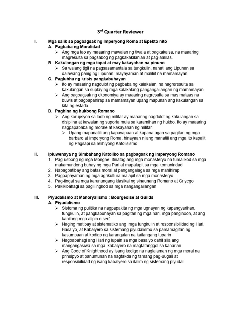 (Reviewer) 3RD Quarter | PDF