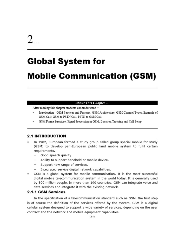 GSM Basics for Students | PDF | Telecommunications | Information And Communications Technology