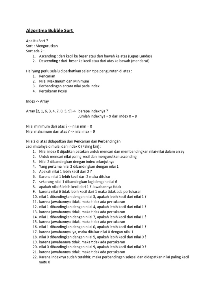 Algoritma Sort | PDF