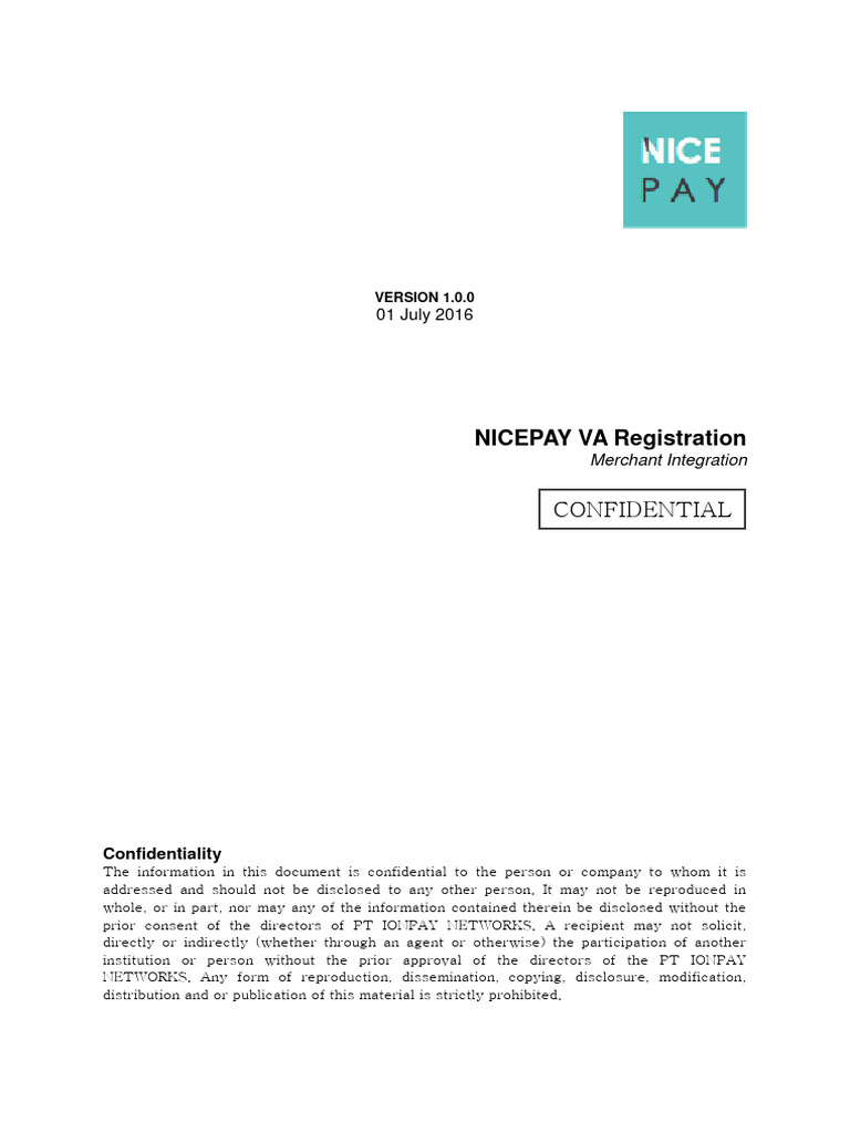Nicepay Fixopen VA Registration For Java - v1.0 English | PDF | String (Computer Science ...