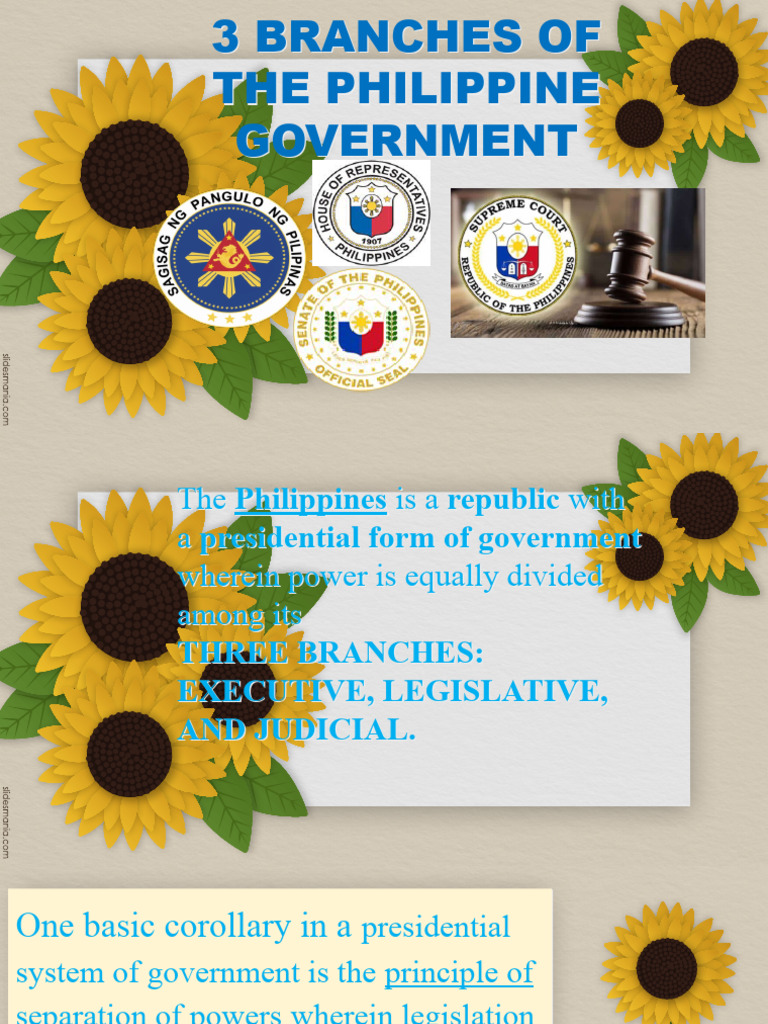 3 Branches of The Government Under The 1987 Constitution 1 | Download ...