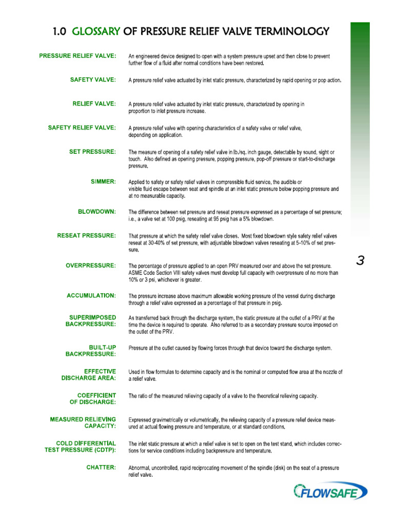 Safety Valve Glossary | PDF