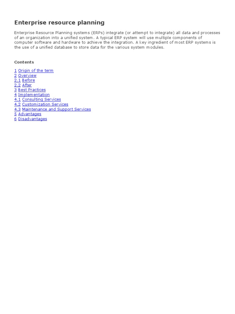 ERP Wiki | PDF | Enterprise Resource Planning | Business