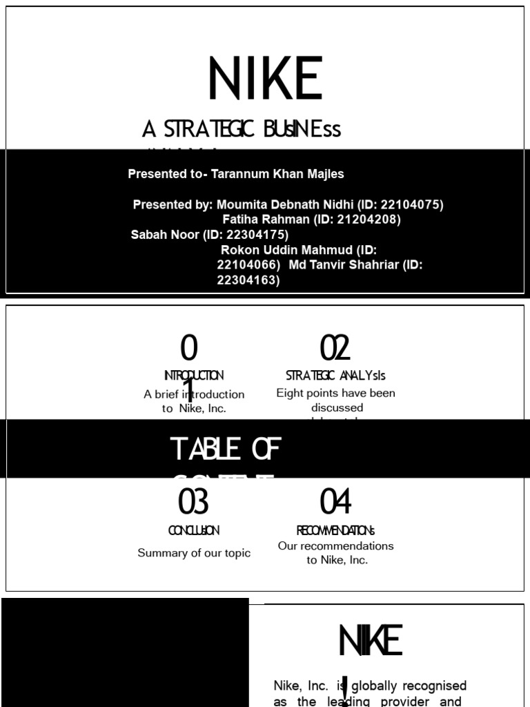 Nike Strategic Business Analysis | PDF | Nike | Brand