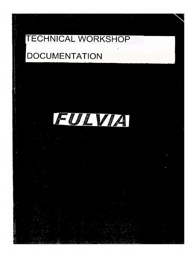 Fulvia Technical Workshop Documentation Eng Ocr | PDF