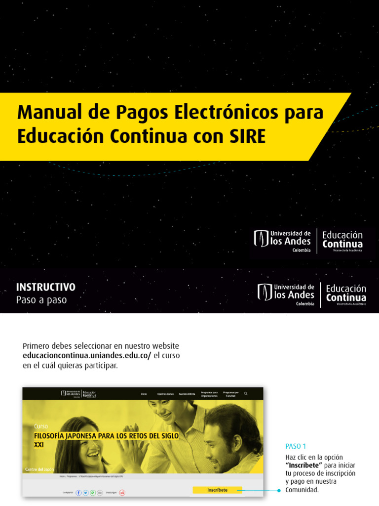 Guía de Pago Electrónico para Cursos SIRE | PDF | Factura | Impuesto al ...