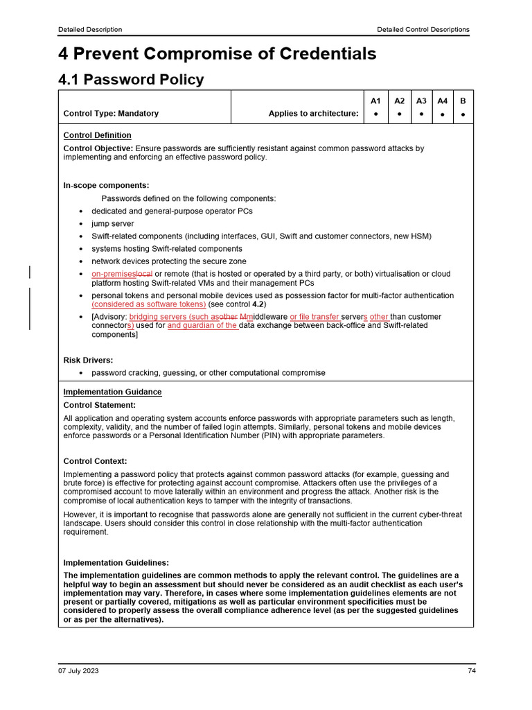 CSCF - Password Policy | PDF | Password | Authentication