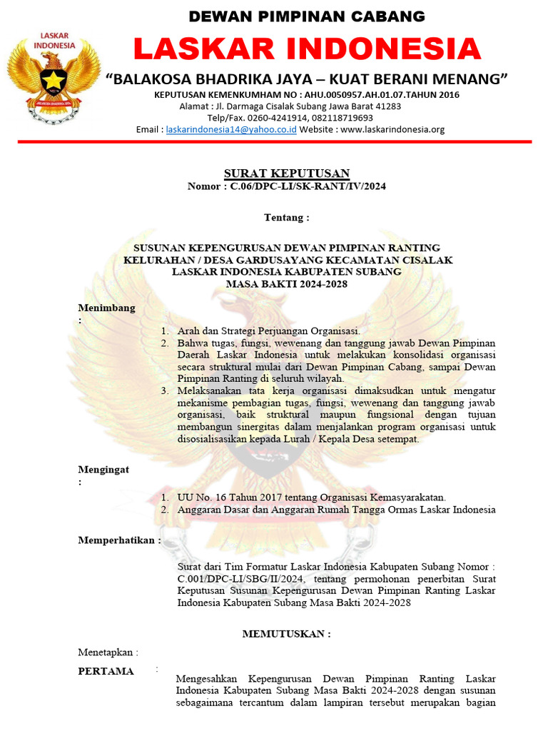 Laskar Indonesia C 06 Gardusayang | PDF