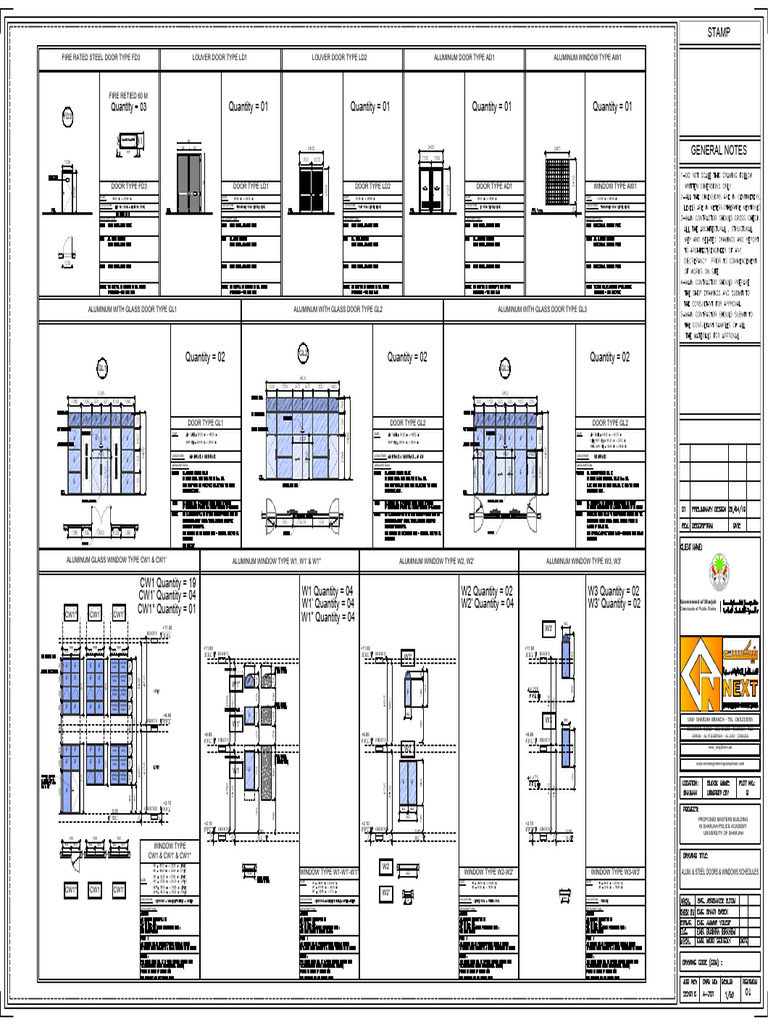 A701 -ALUM.& STEEL DOORS & WINDOWS SCHEDULES | PDF | Architectural Elements | Architectural Design