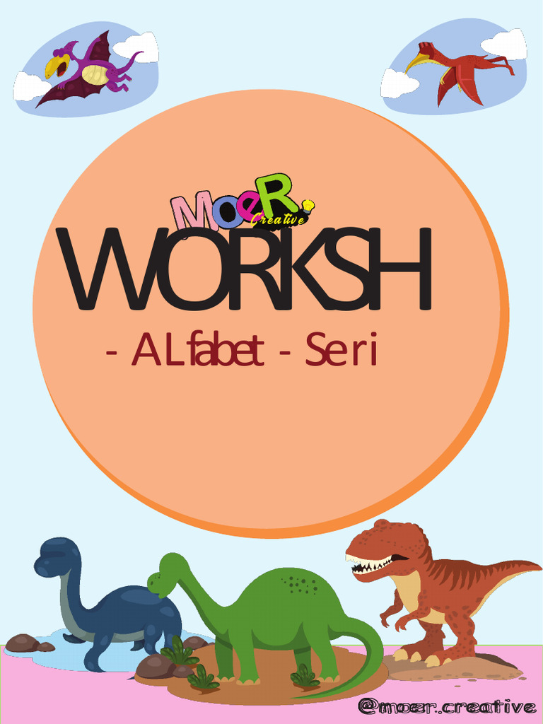 Printable Worksheet - Alfabet Vol. 2 - Dinosaurus | PDF