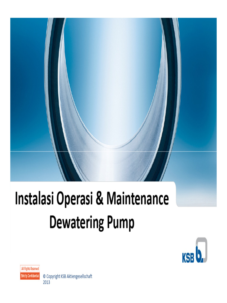 Instalasi Operasi Dan Maintenance - Rev1 | PDF | Pump | Clutch