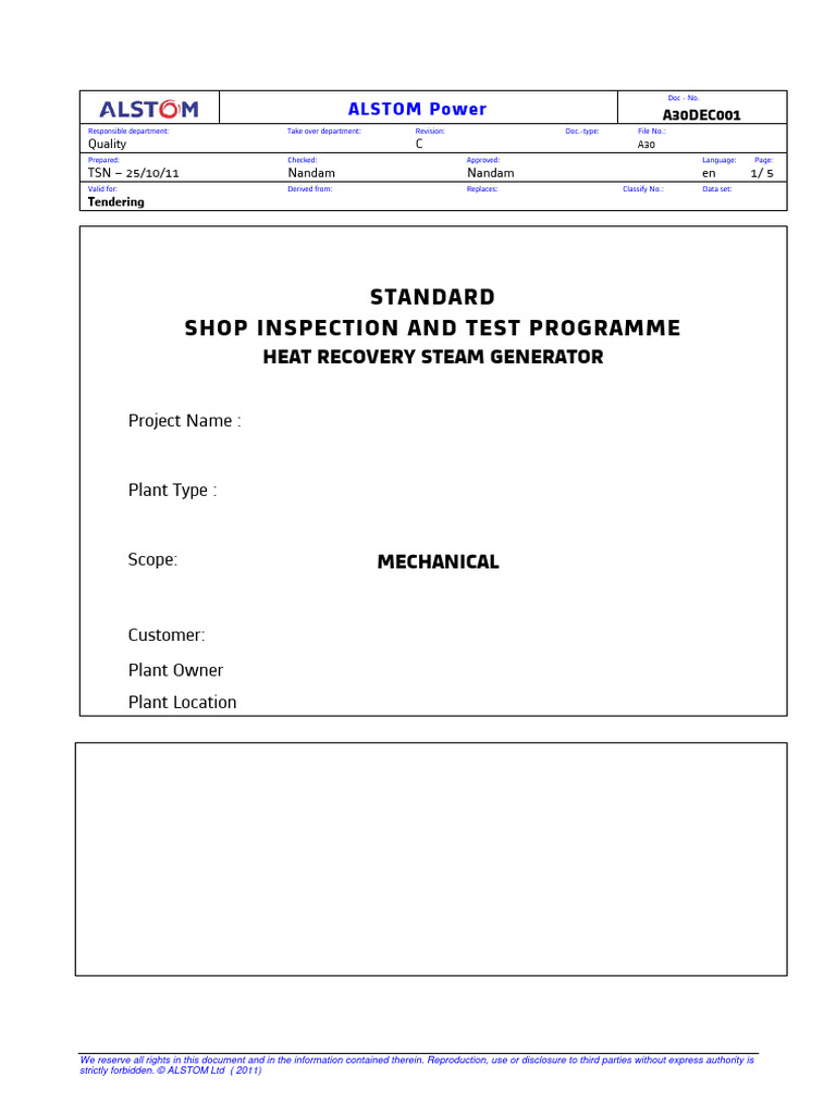 A30DEC001 - RevC Shop ITP HRSG | PDF | Steam