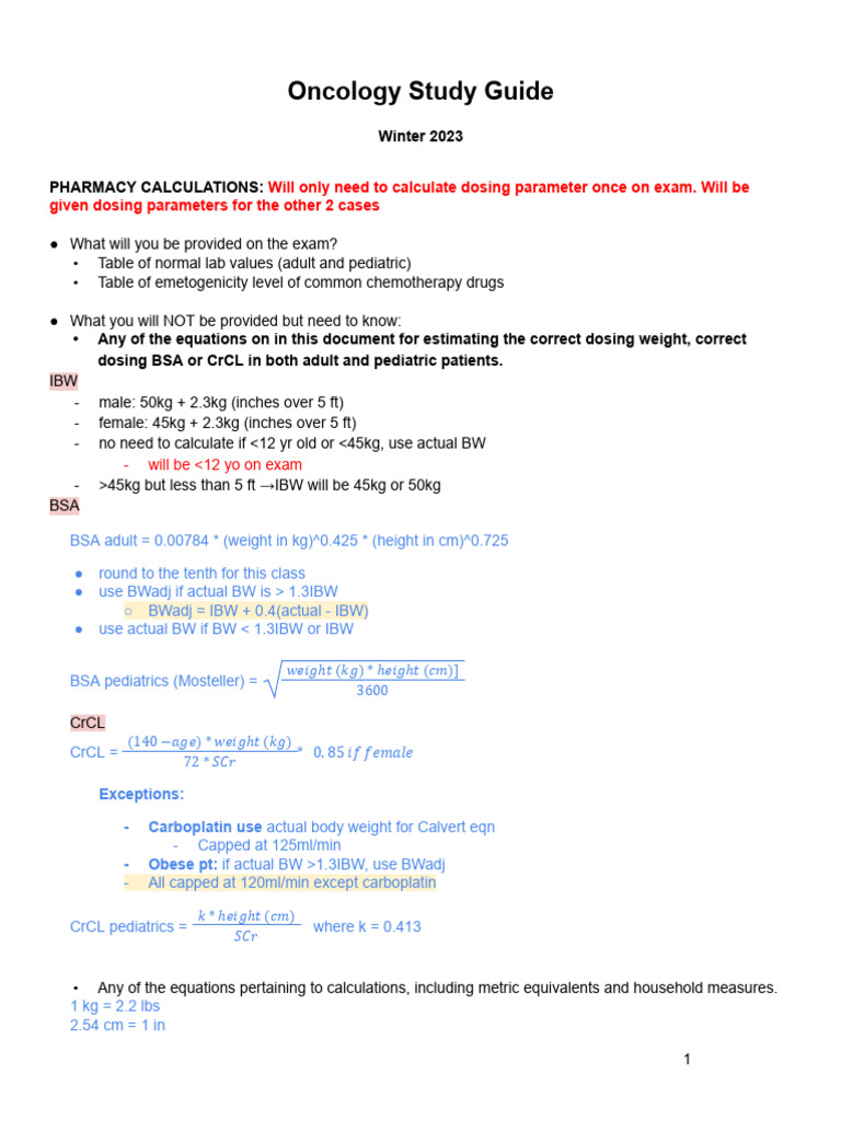 Oncology Study Guide | PDF | Dna Repair | Hematopoietic Stem Cell Transplantation