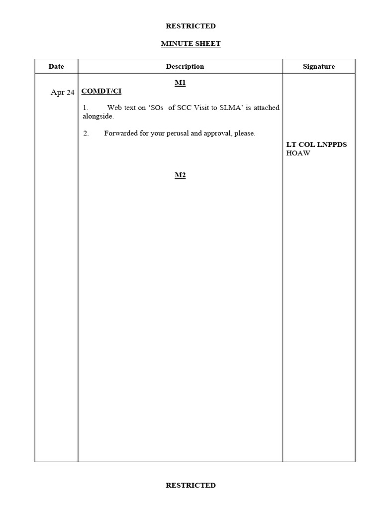 Minute Sheet - Farewell Dinner | PDF