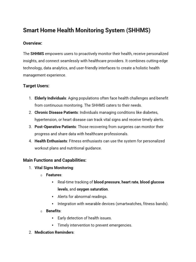Smart Home Health Monitoring System | Download Free PDF | Monitoring ... Smart Home Health Monitoring System | Download Free PDF | Monitoring ...