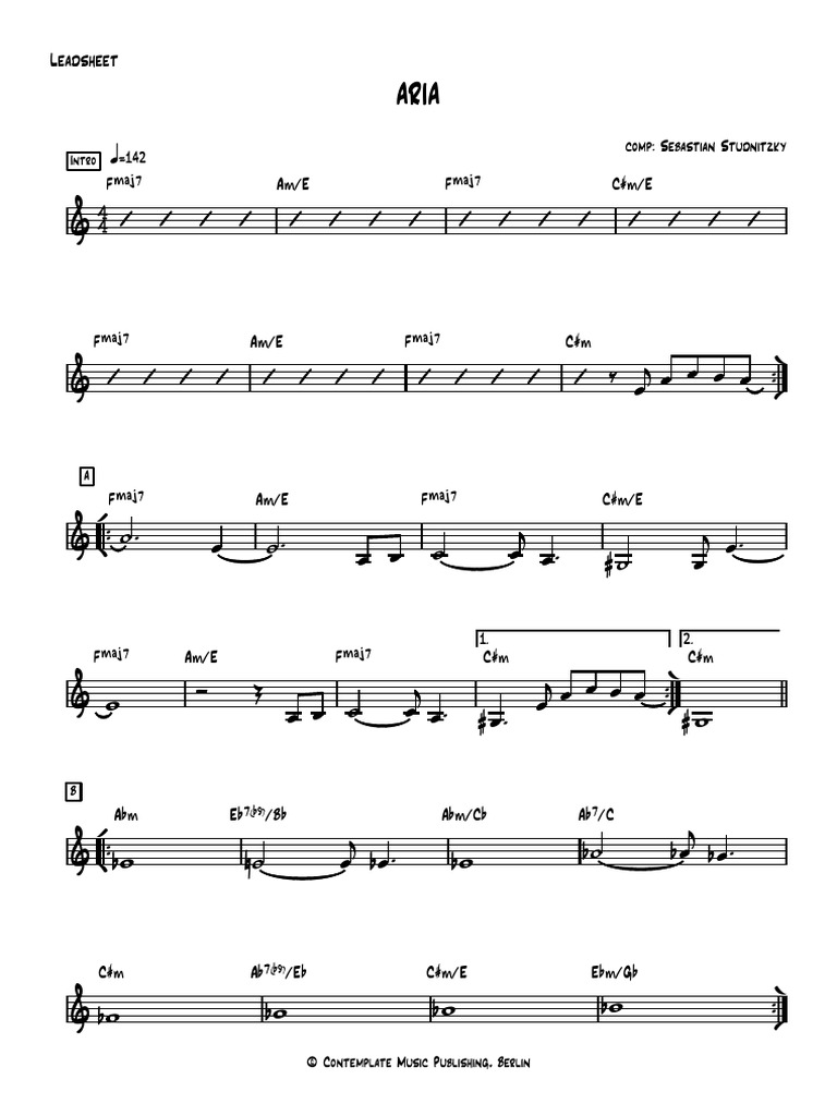 Aria Leadsheet | PDF