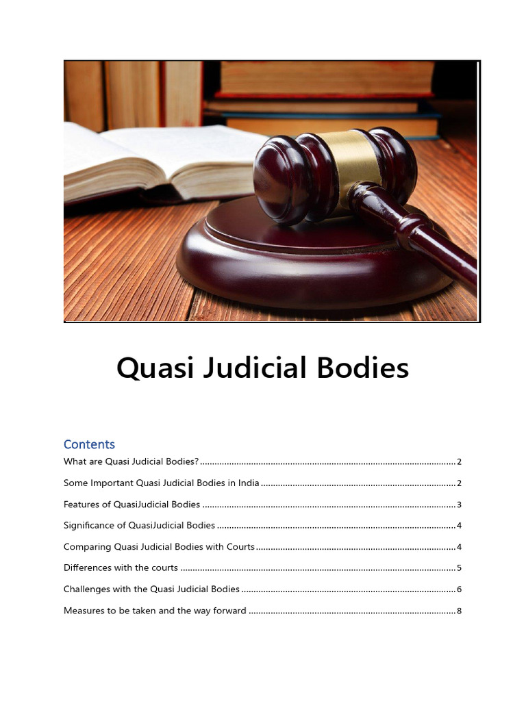 Quasi Judicial | PDF | Tribunal | Precedent