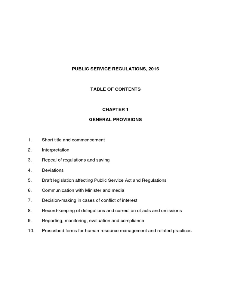 Public Service Regulations 2016 | Download Free PDF | Employment ...
