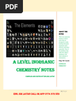 A Level Inorganic Chemistry Notes | PDF | Ion | Chemical Bond